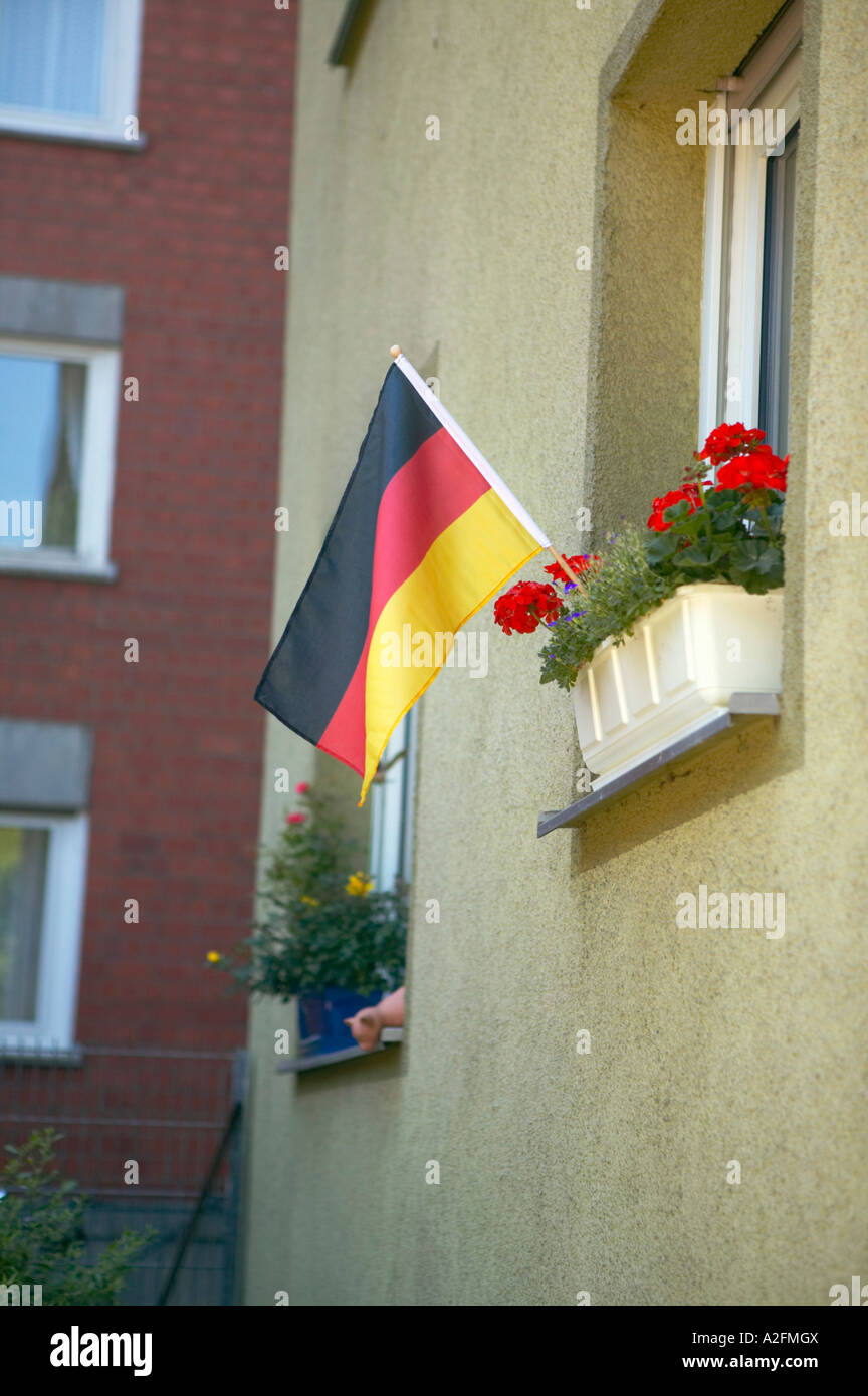 German flag in flower box Stock Photo - Alamy