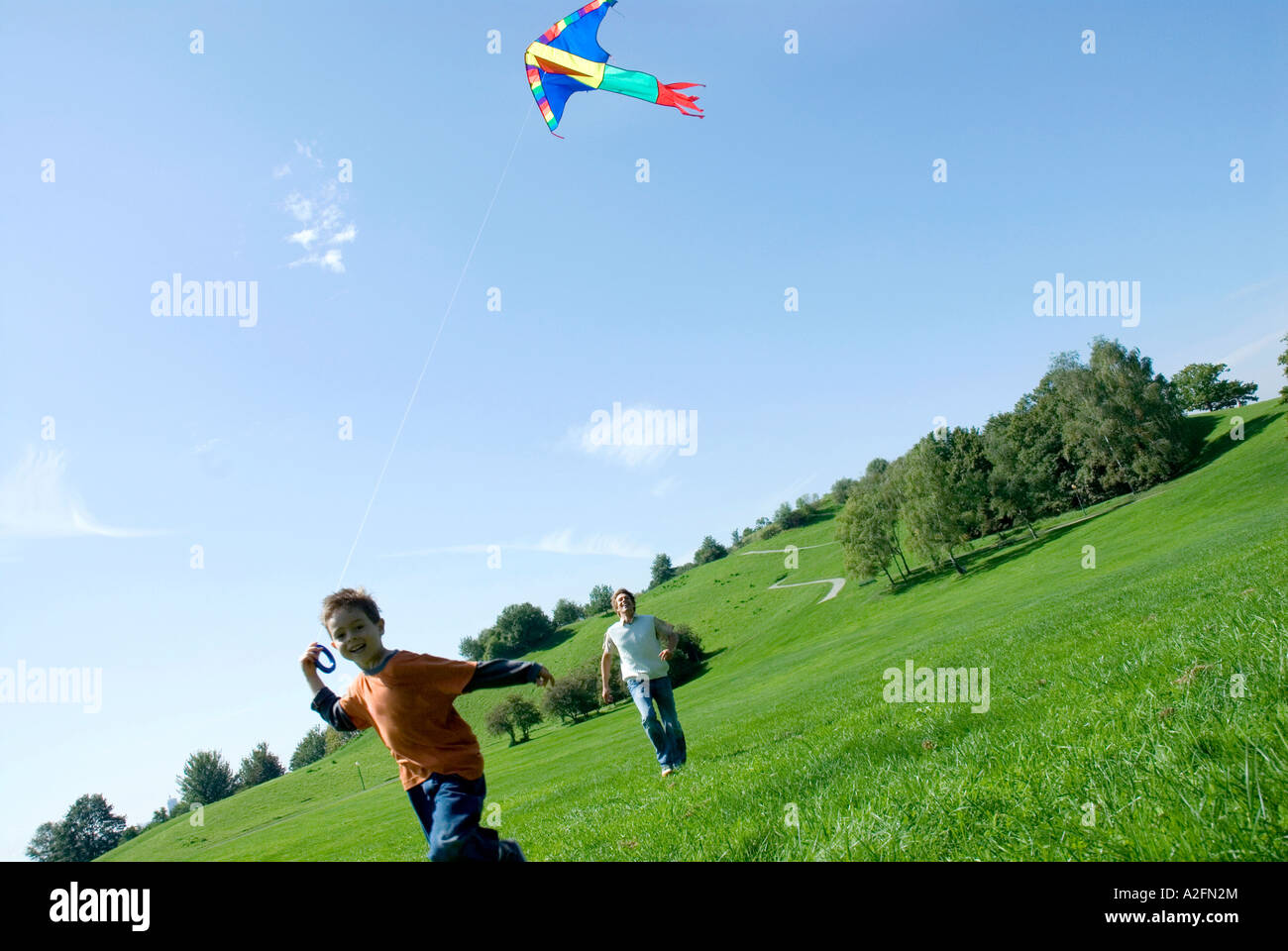 Father and grown up son running hi-res stock photography and images - Alamy