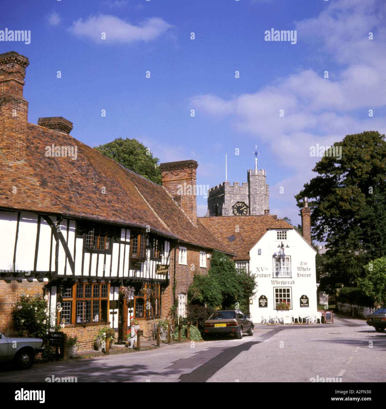 The Square Church Chilham Village Kent England Stock Photo - Alamy