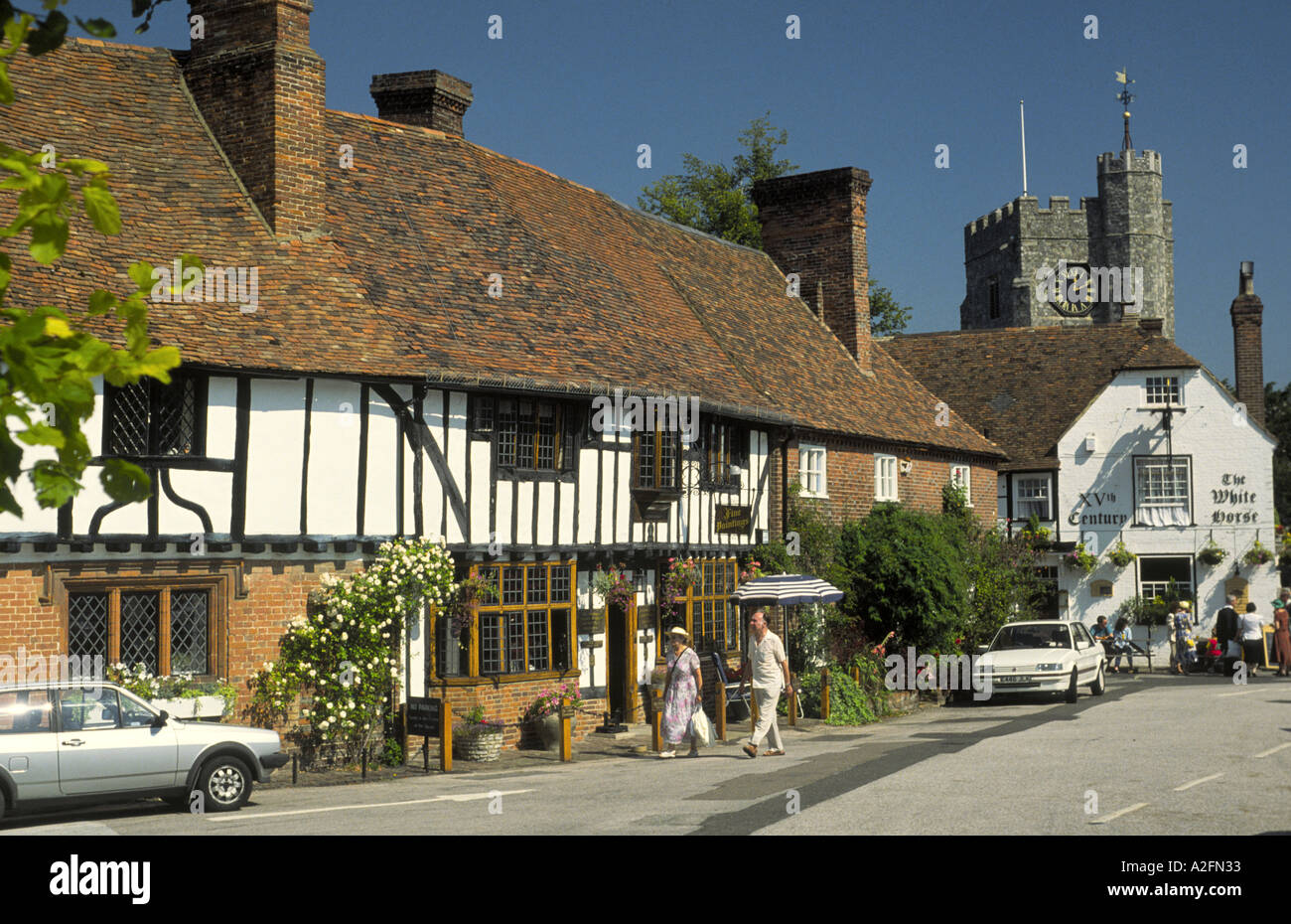 The Square Church Chilham Village Kent England Stock Photo - Alamy