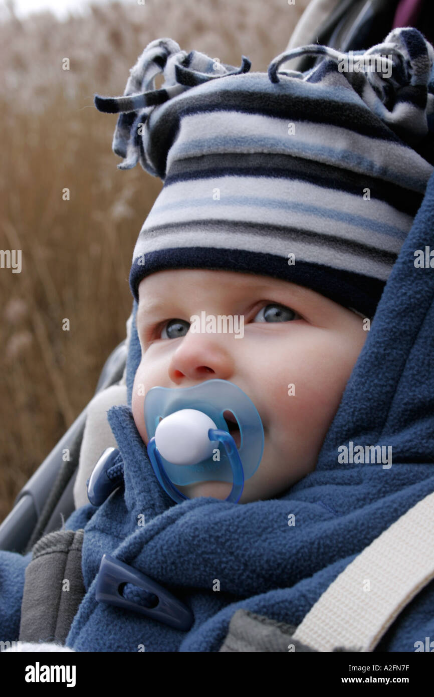 baby boy in pushchair Stock Photo - Alamy