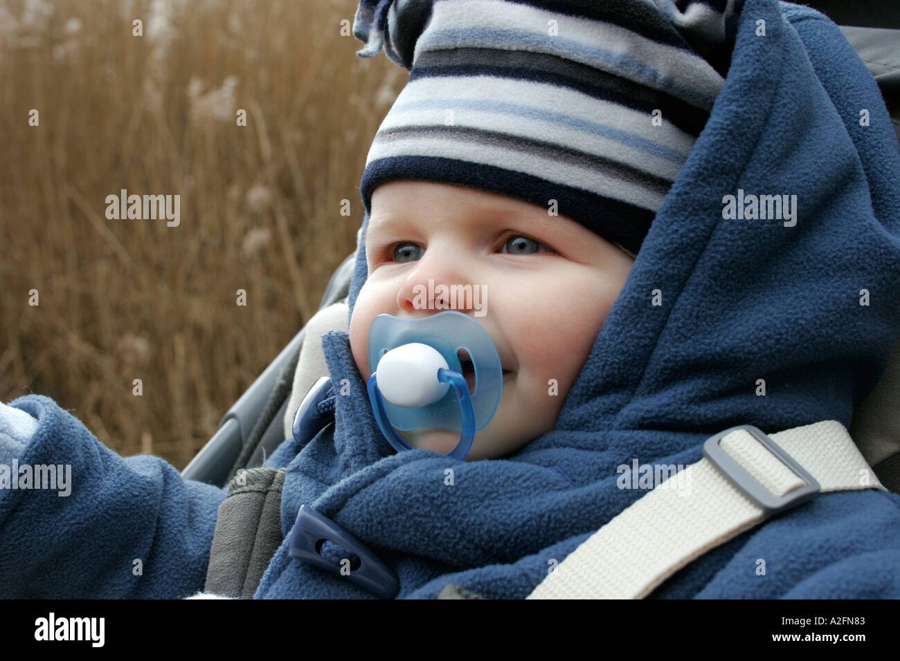 baby boy in pushchair Stock Photo - Alamy