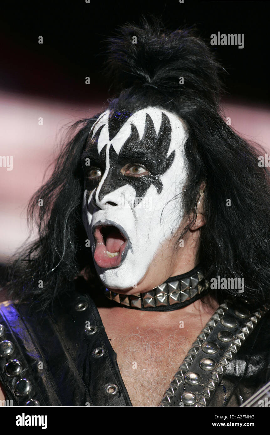 KISS US Heavy Metal group with Gene Simmons Stock Photo - Alamy