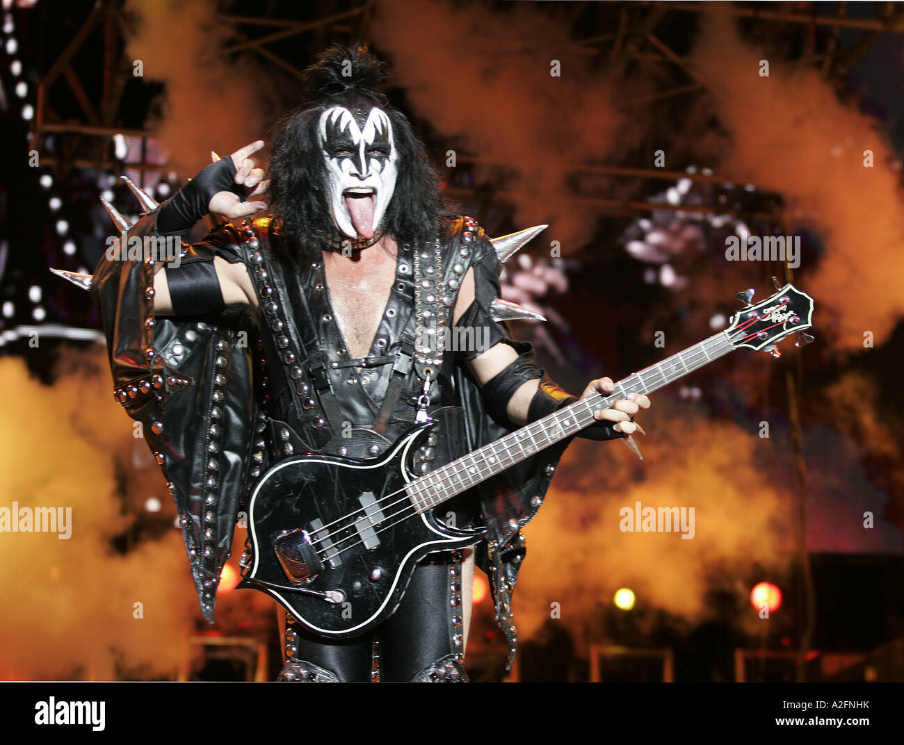 KISS - US Heavy Metal group with Gene Simmons Stock Photo - Alamy