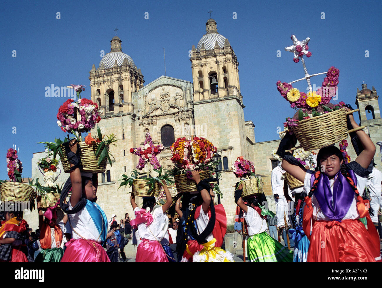 Easter celebration outside the Santo Domingo church in Oaxaca Stock ...
