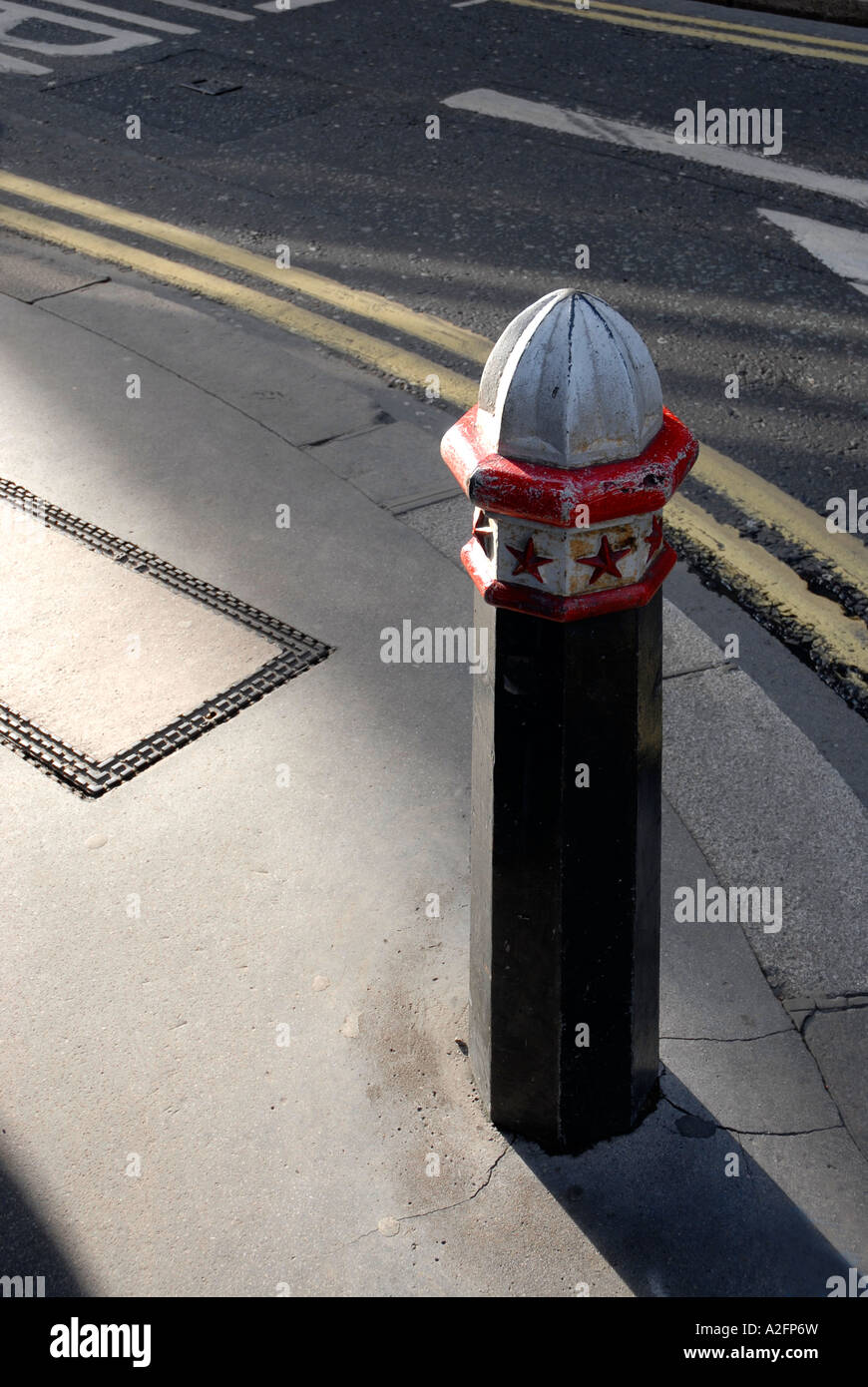 Bollard in the City of London Stock Photo - Alamy