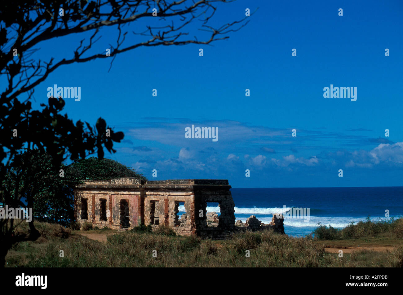 The ruins at Aguadilla Puerto Rico Caribbean Stock Photo - Alamy