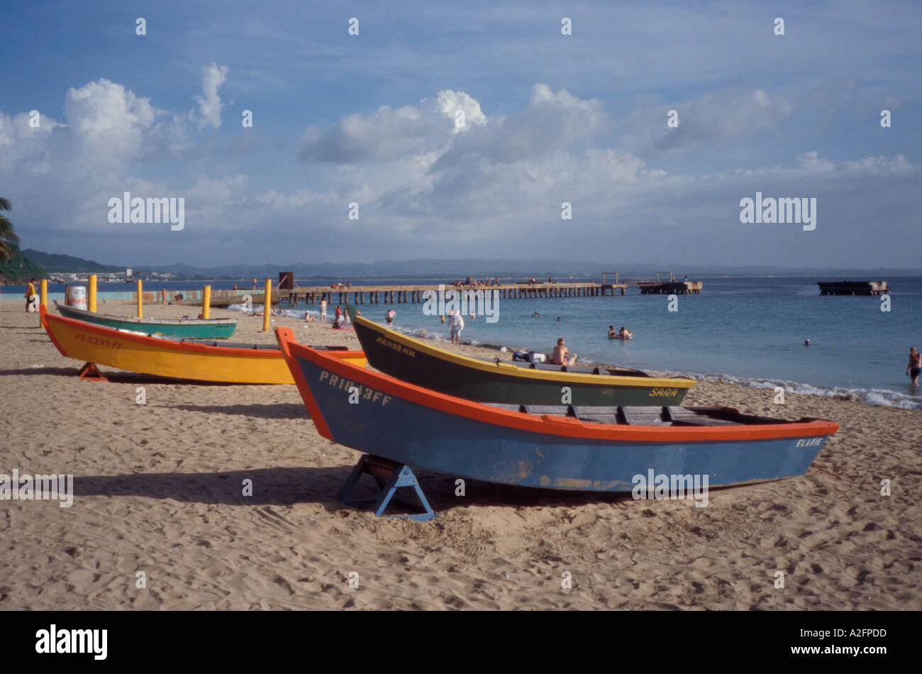 Crash boat beach with bathers Puerto Rico Stock Photo - Alamy