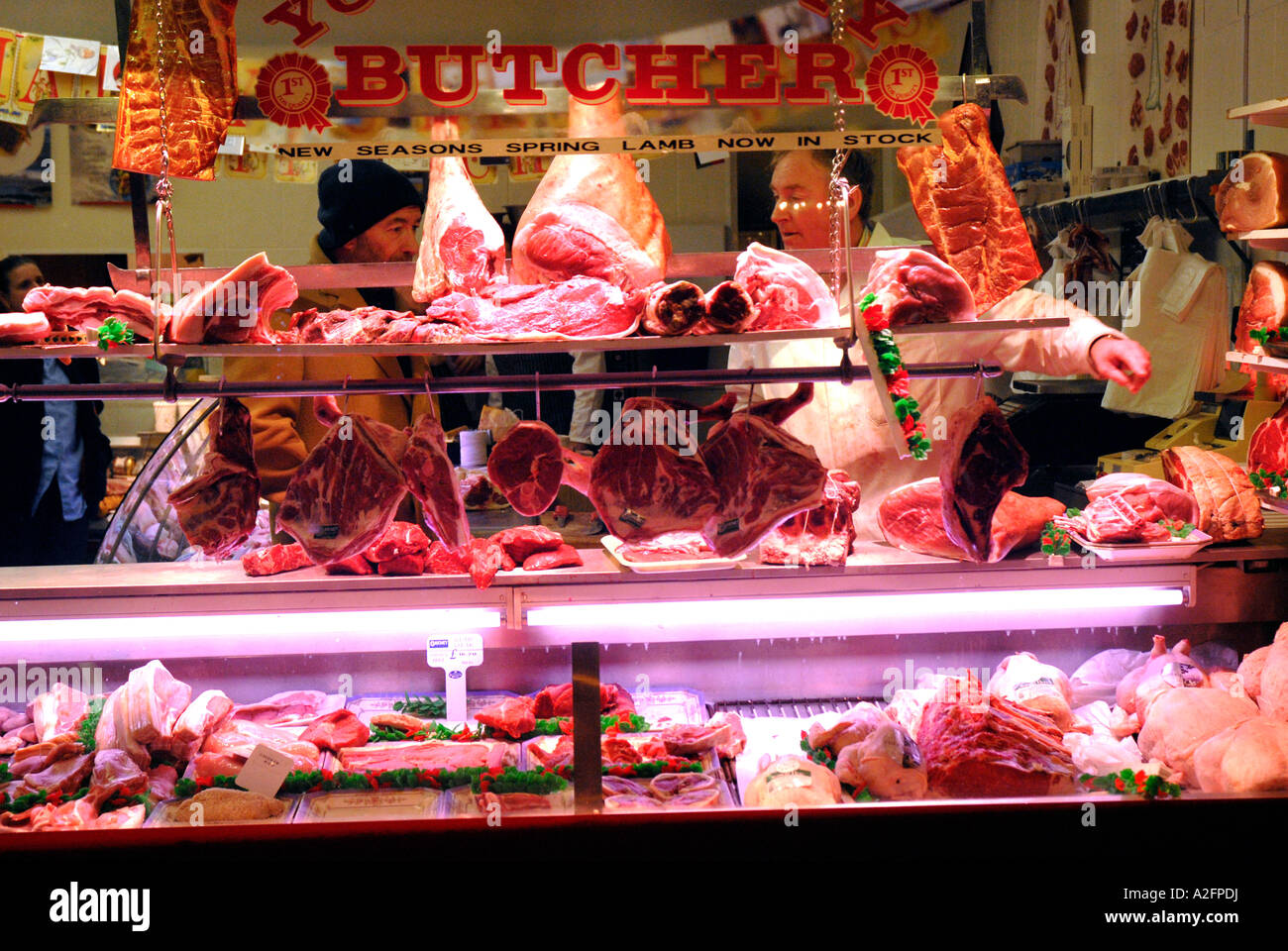 Butchers shop window display hi-res stock photography and images - Alamy