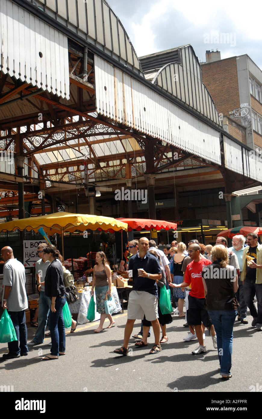 Summer in Borough Market Southwark London Stock Photo - Alamy
