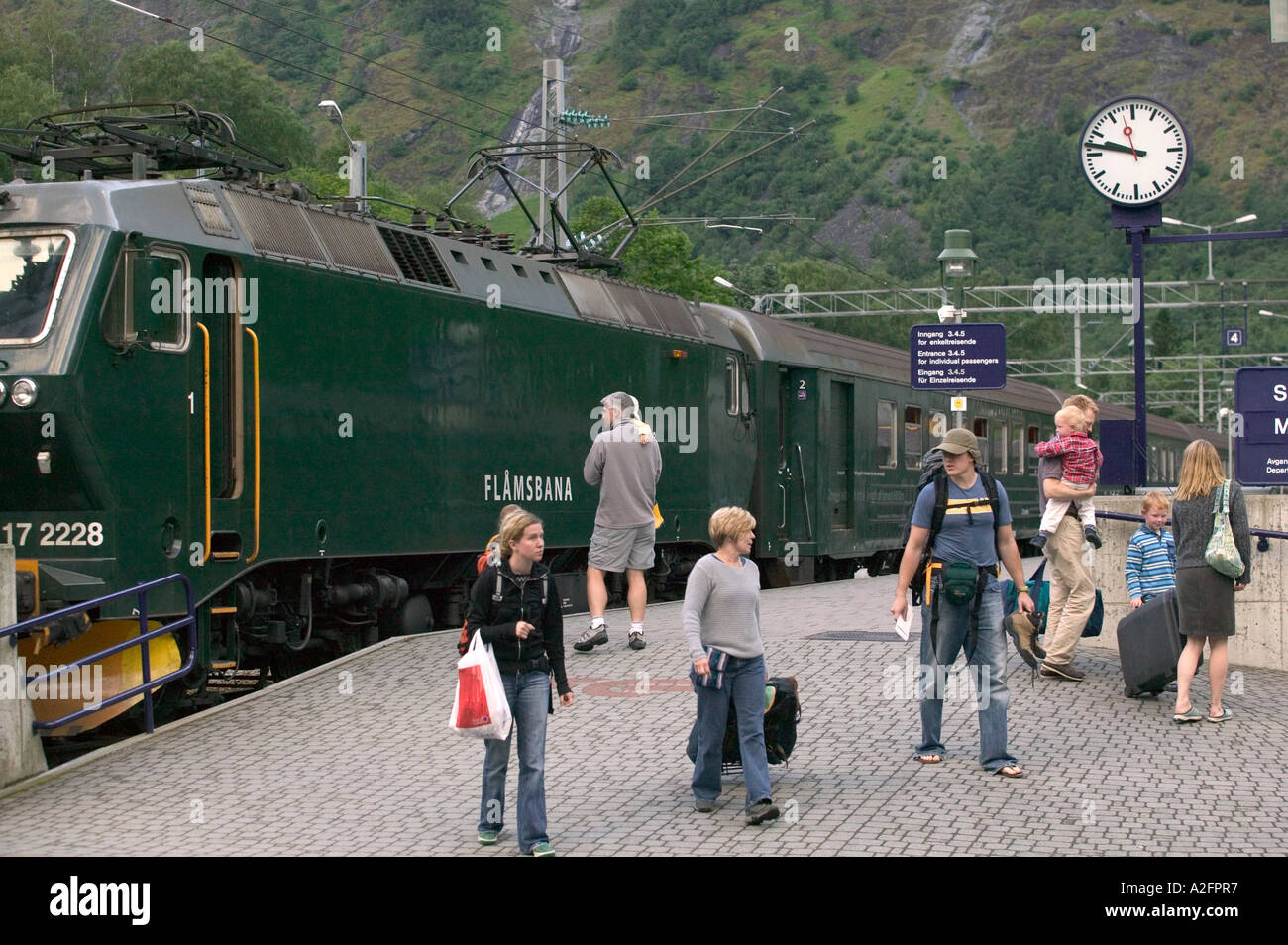 The Flam Railway, from Myrdal Station on the Bergen Railway to Flam station in Aurlandfjord ...