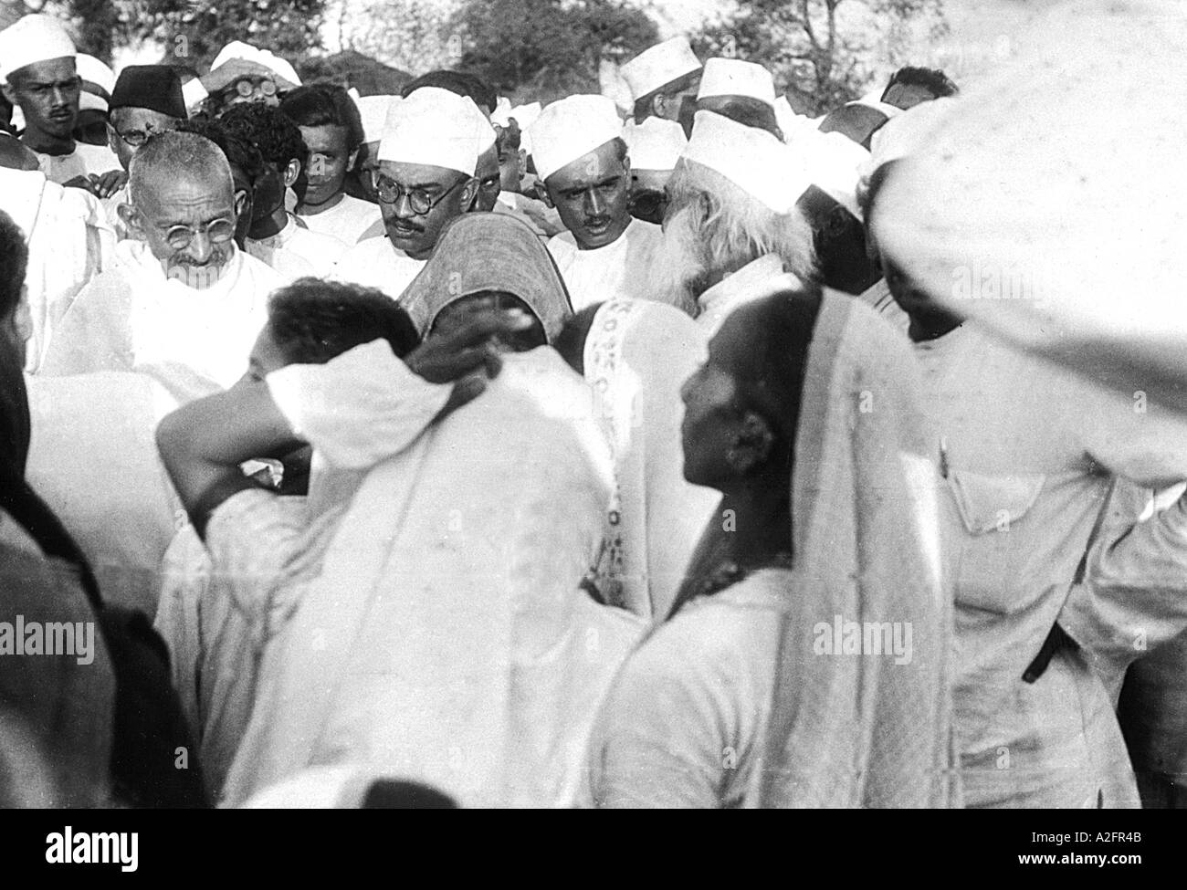 Mahatma Gandhi during the salt agitation, salt satyagraha, Dandi March ...