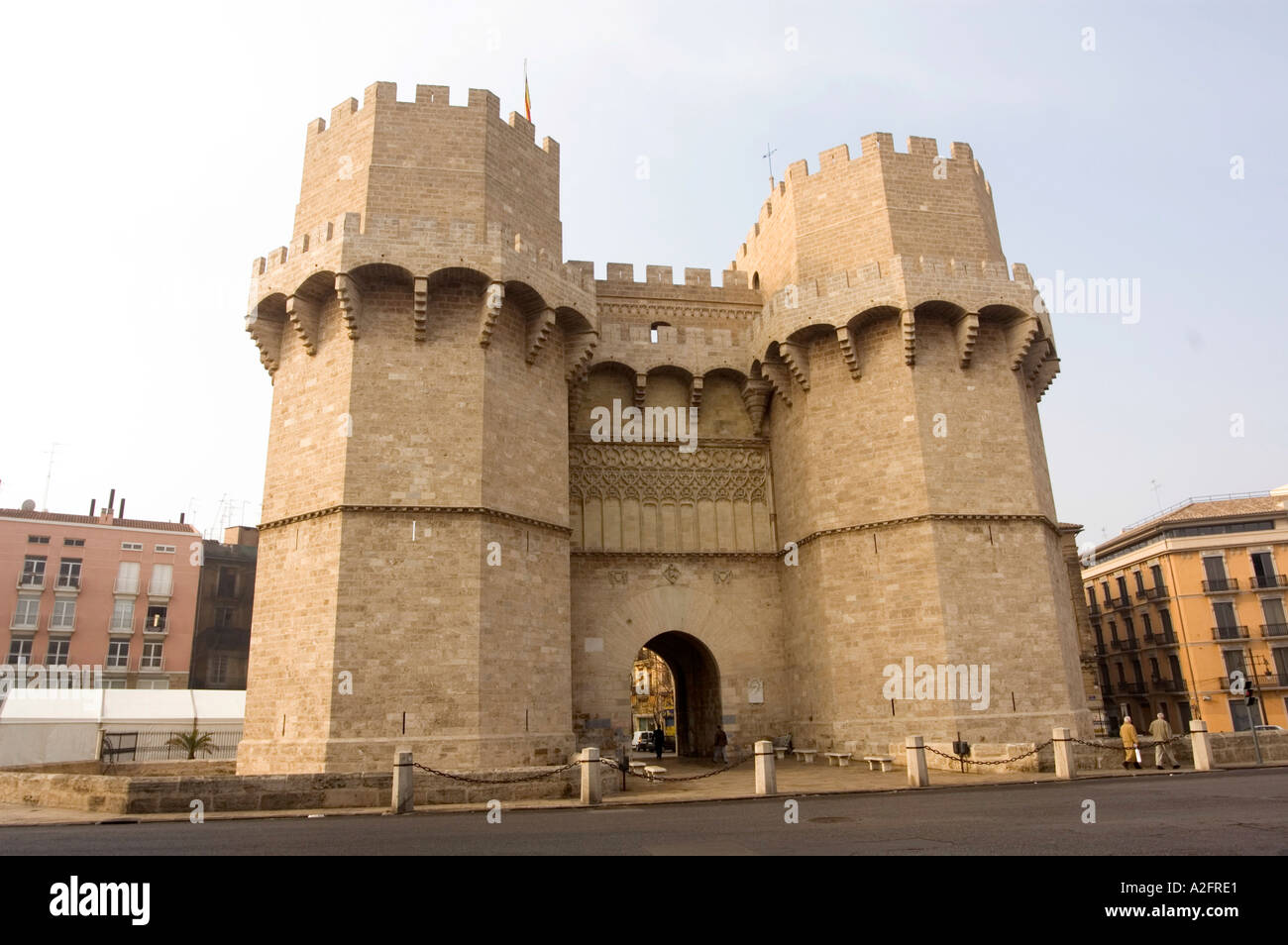 OLD CITY GATES TORRES DE SERRANOS VALENCIA SPAIN EU Stock Photo - Alamy