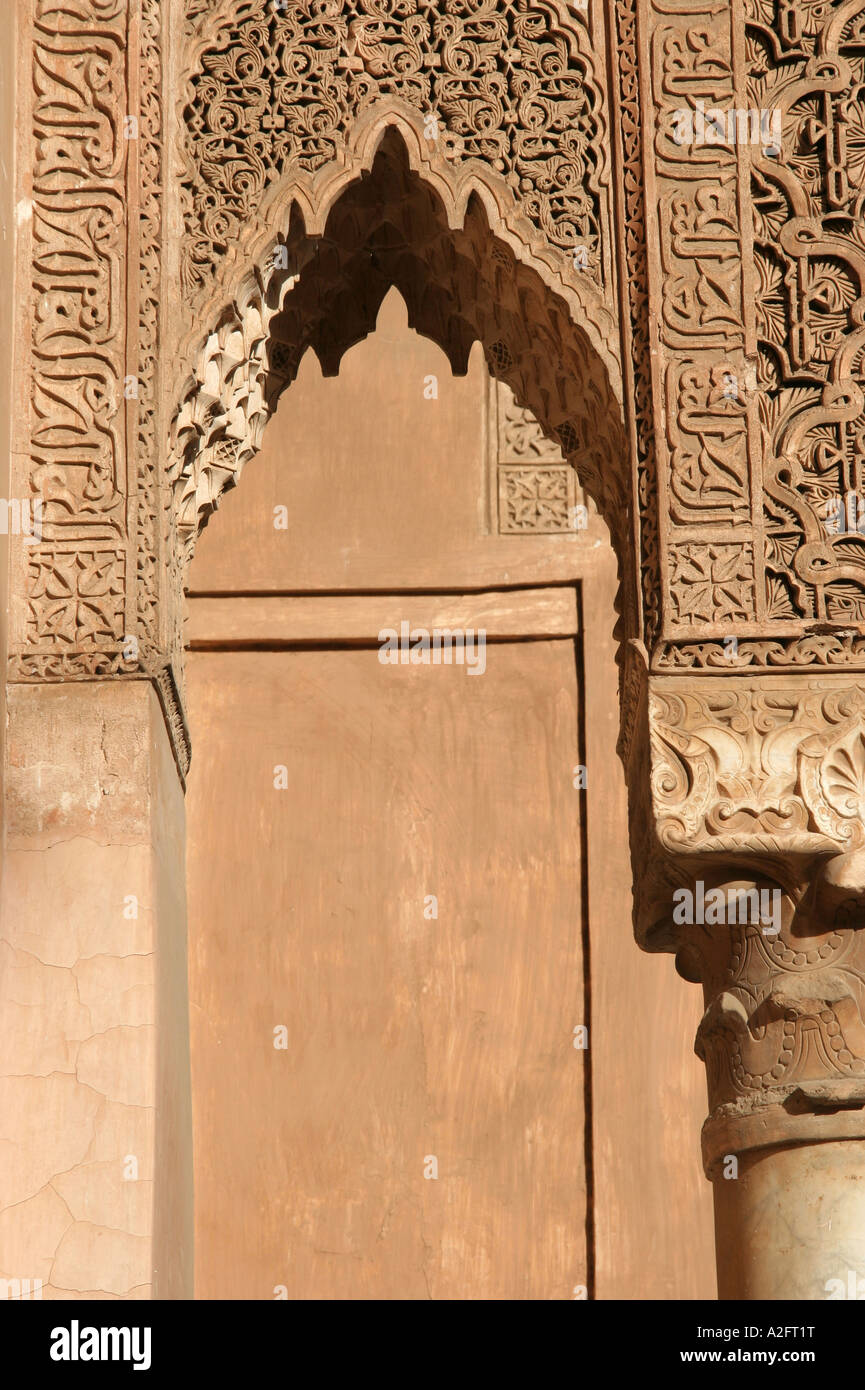 Carved Stucco at the Saadian Tombs in Marrakech Stock Photo - Alamy