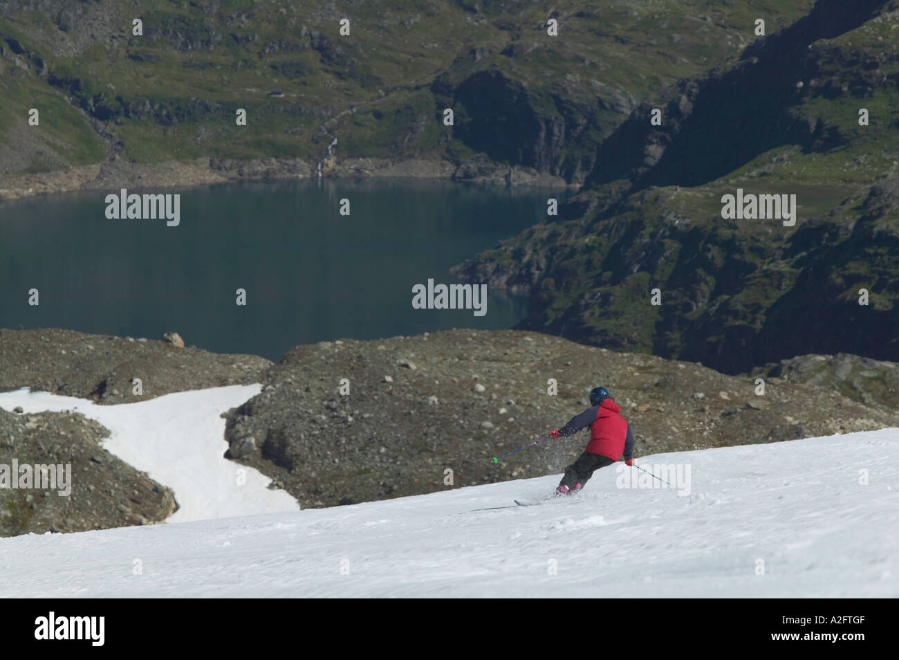 Summer Skiers on Folgfonna Glacier, Hardanger Fjord, Norway Stock Photo ...
