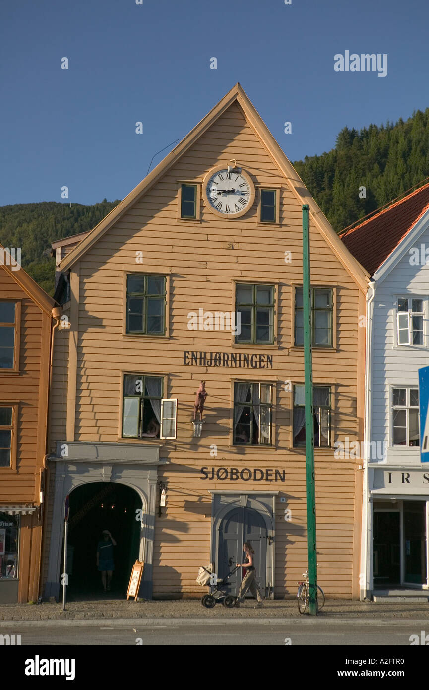 A UNESCO, World Heritage Site, the Anchient wood buildings of Bryggen ...
