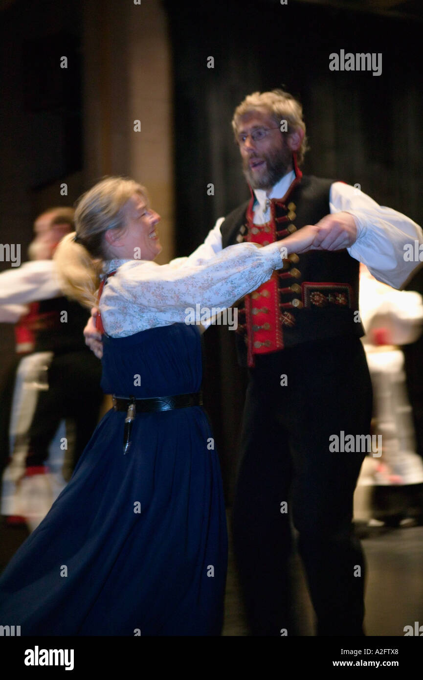 Bergen traditional Norwegian folk dancer. Costumes are designed in the ...