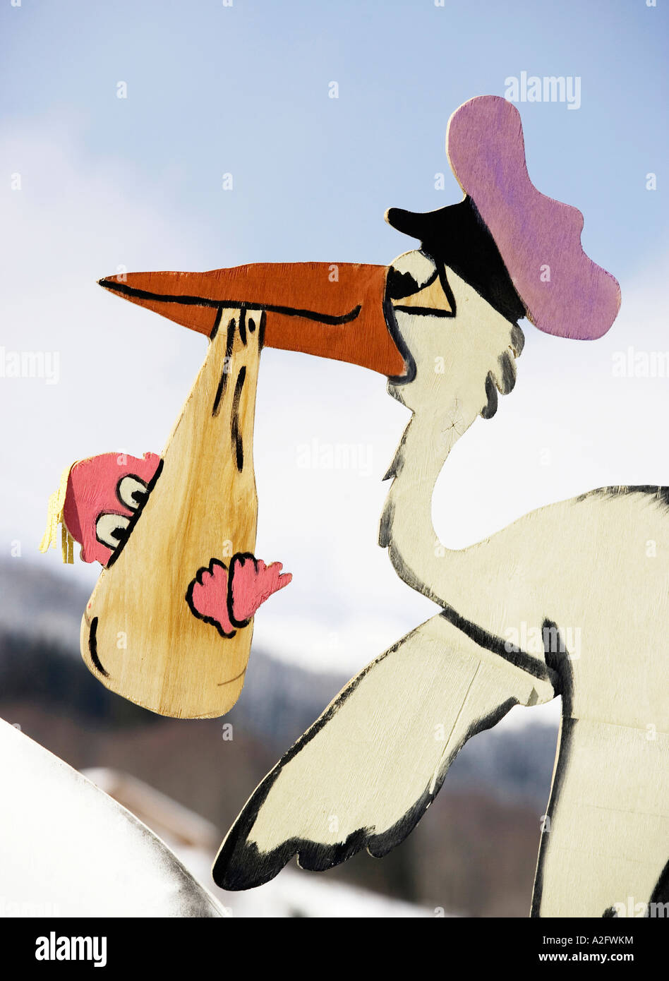 Stork bringing baby hi-res stock photography and images - Alamy