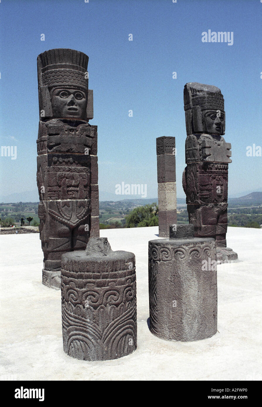 Atlantes of Tula on the Temple of the Morning Star or Temple of ...