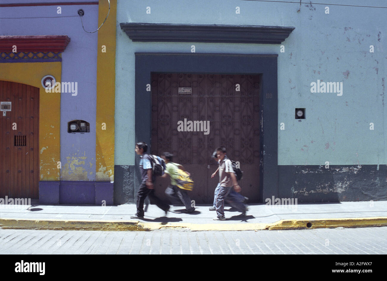 School boys running in oaxaca hi-res stock photography and images - Alamy