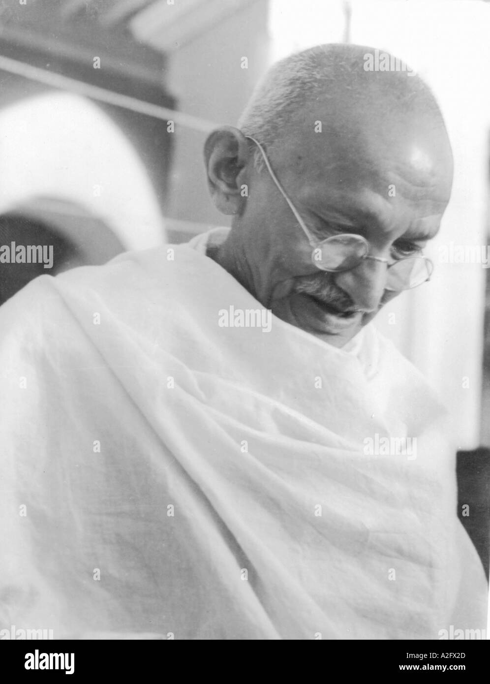 Portrait of Mahatma Gandhi India 1944 Stock Photo - Alamy
