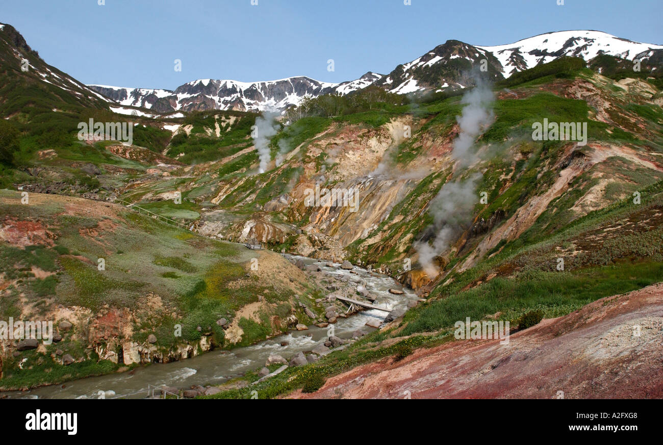Asia, Russia, Russian Far East, Kamchatkan Peninsula. View of the ...