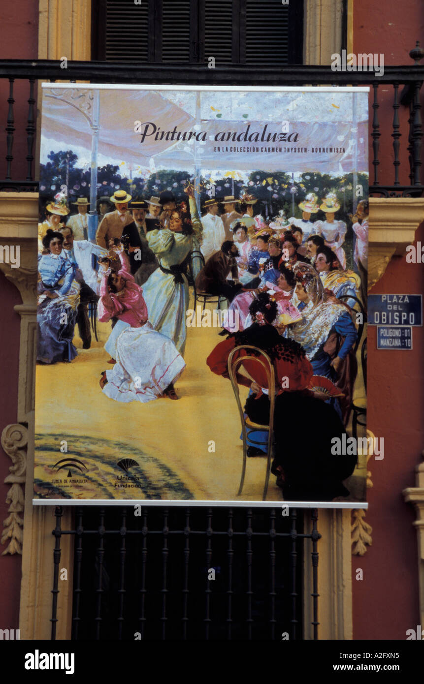 Europe, Spain, Malaga, Exhibition Poster Stock Photo - Alamy