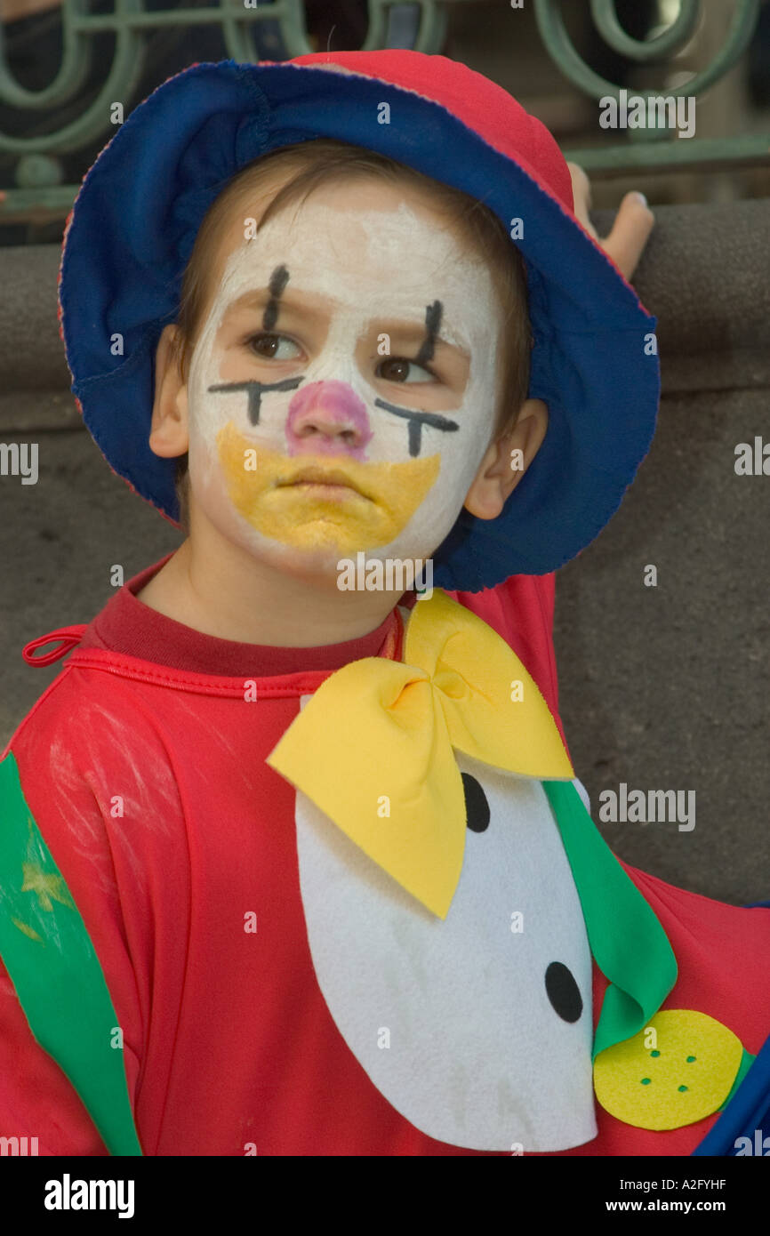 Spain,Tenerife, Canary Islands, costume, young boy in carnival costume ...