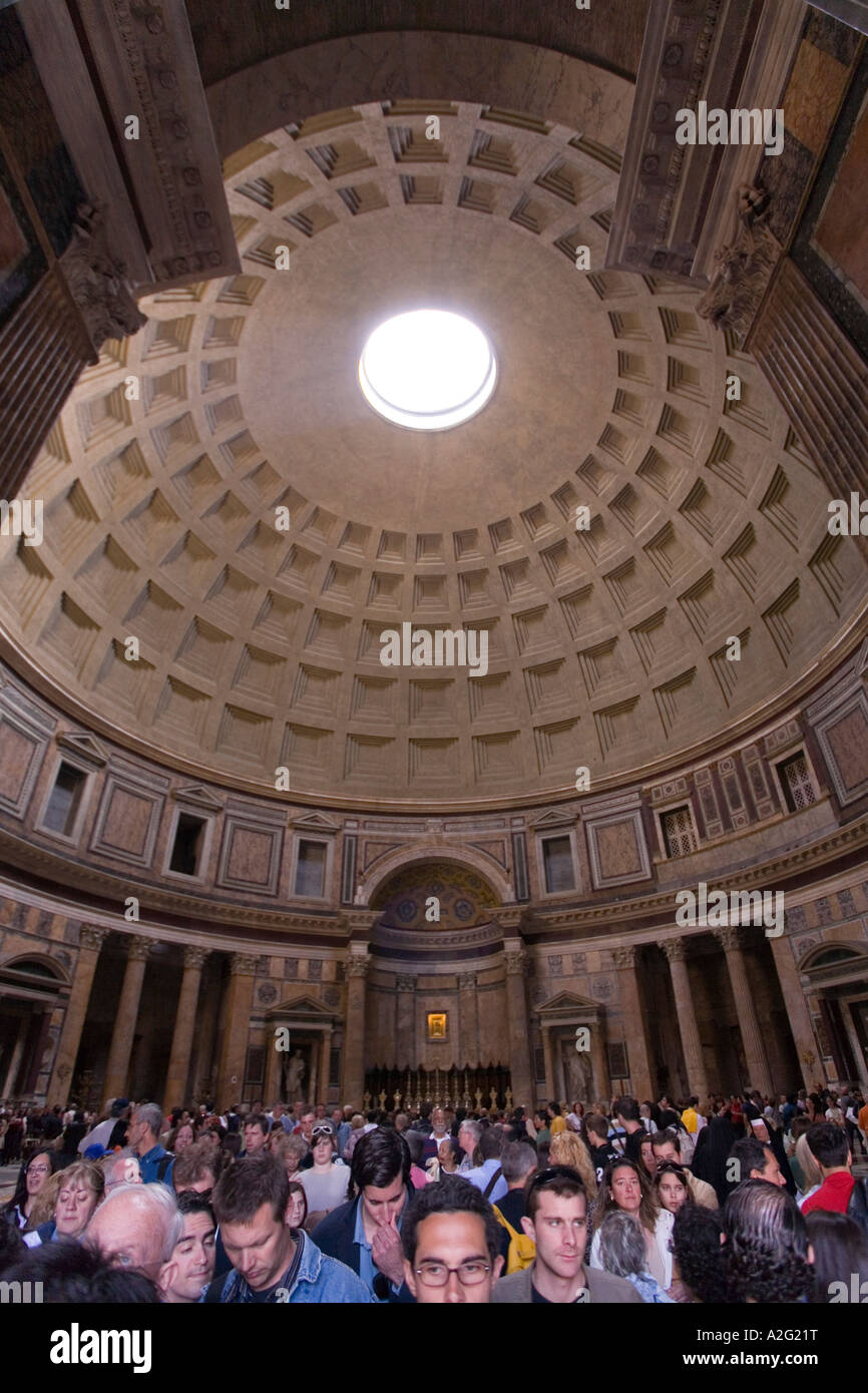 Interior dome rome italy europe pantheon tourism travel holiday ...