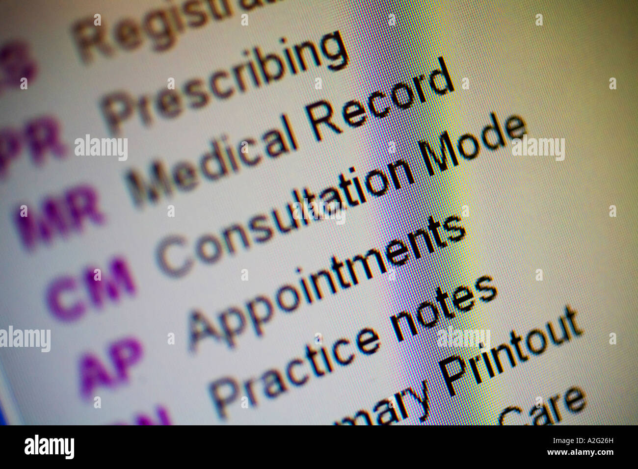 Medical doctors computer screen general practitioner family physician ...