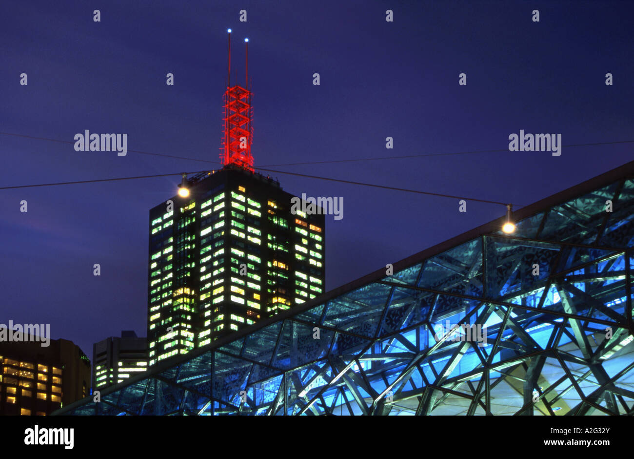 Federation Square Architectural Detail and Office Block in Melbourne ...