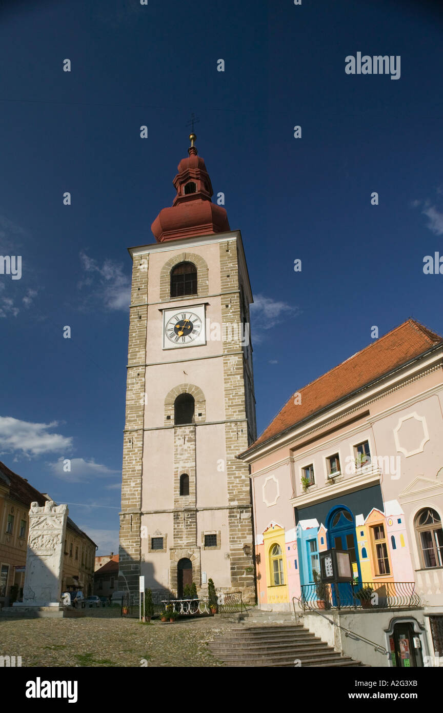 SLOVENIA, Stajerska, Ptuj: Church of St. George Tower (15th century ...