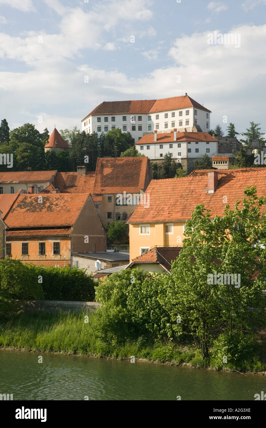 SLOVENIA, Stajerska, Ptuj: Ptuj Castle from Drava River Stock Photo - Alamy