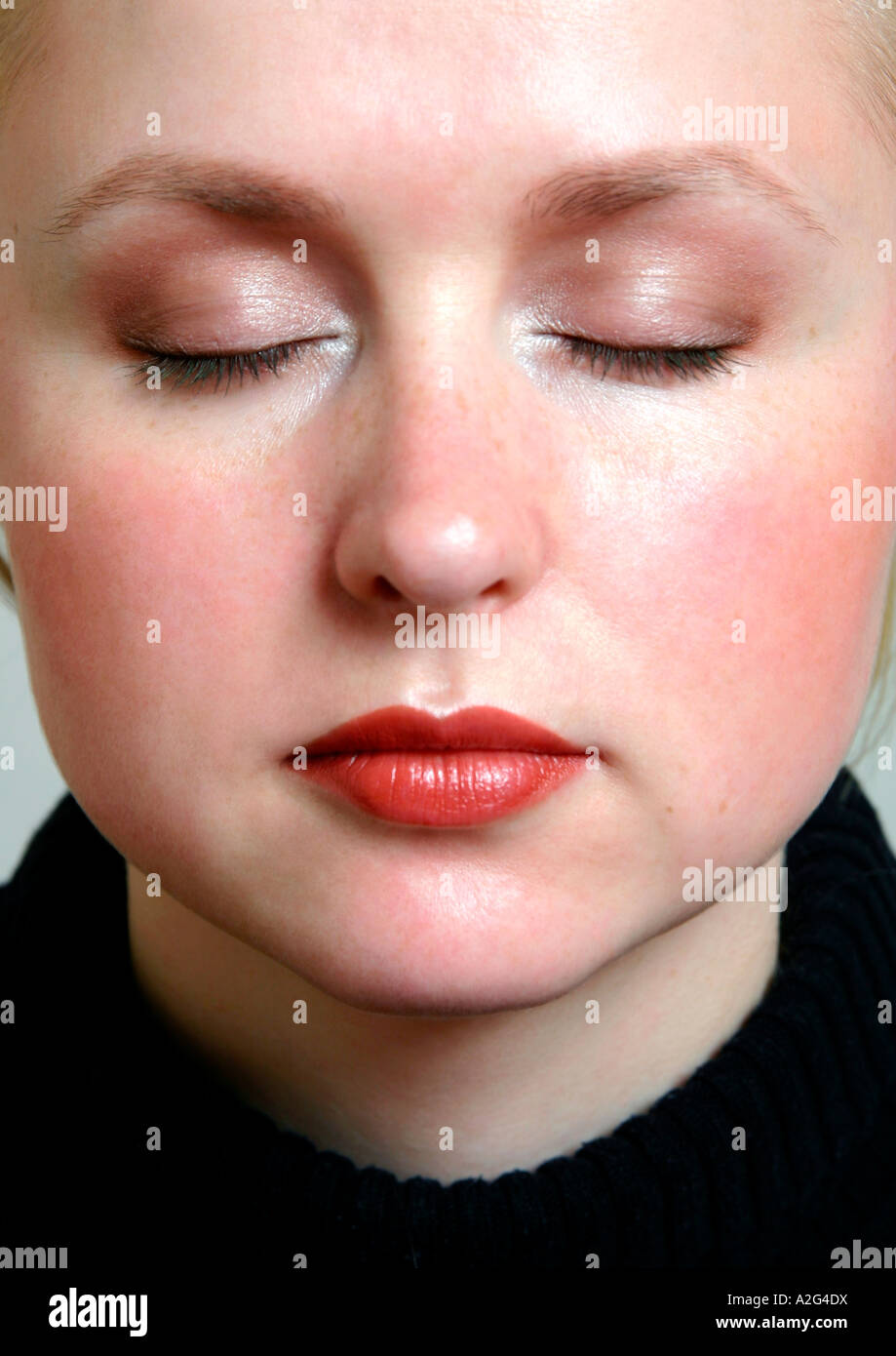 Russian woman's face Stock Photo - Alamy