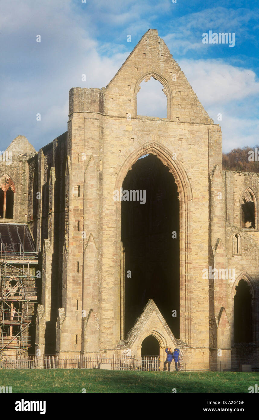 Wales - Tintern Abbey, a 14th century Gothic Cisterian abbey on the ...