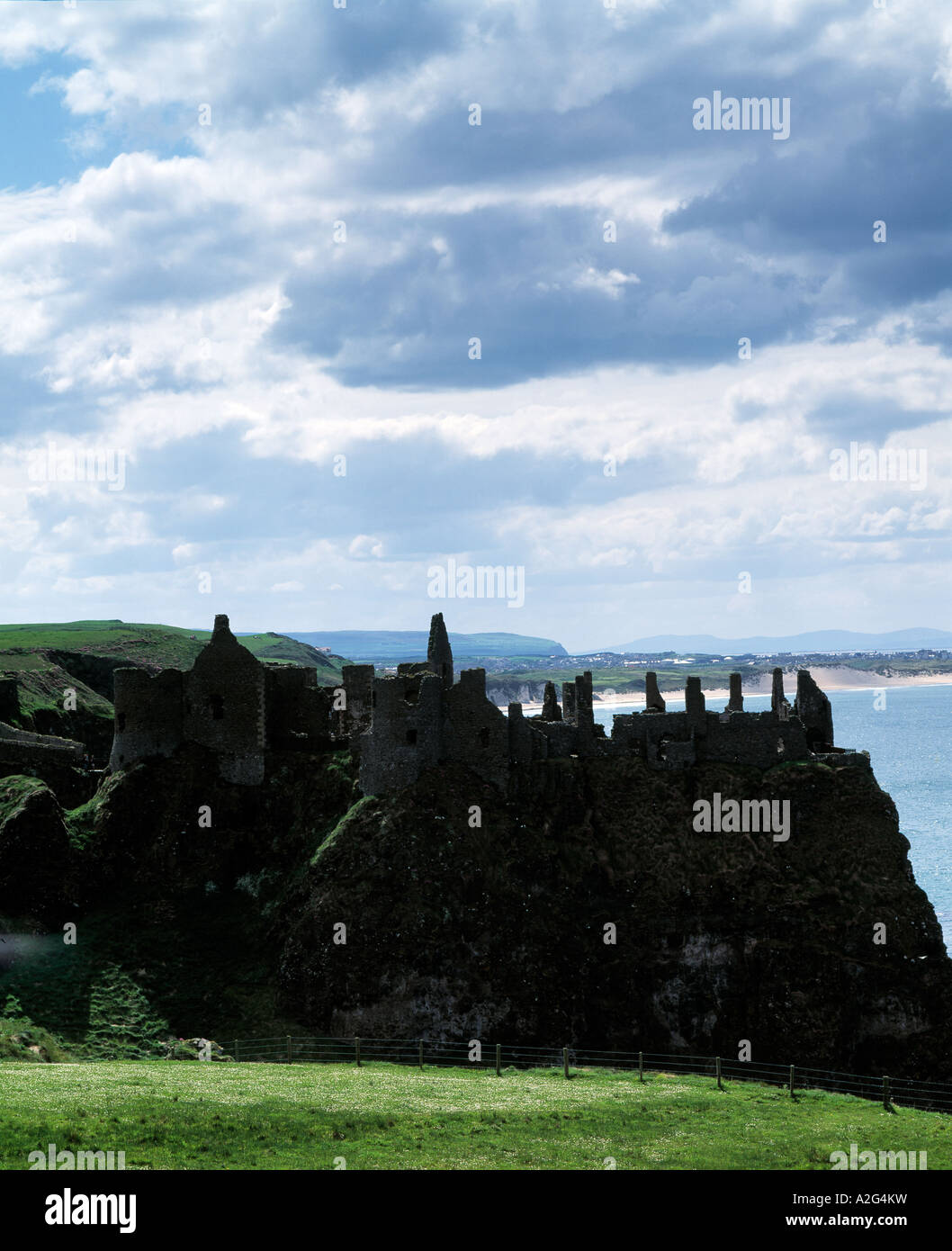 dunluce castle, county antrim, northern ireland, promontory castle ...