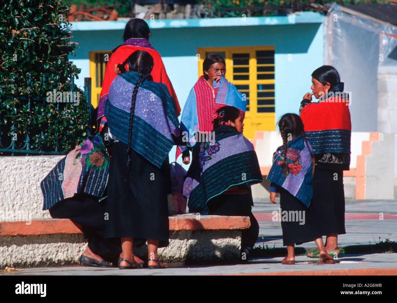 Mexico, Chiapas, Zinacantan. The Tzotzil Mayan women of Zinacantan ...