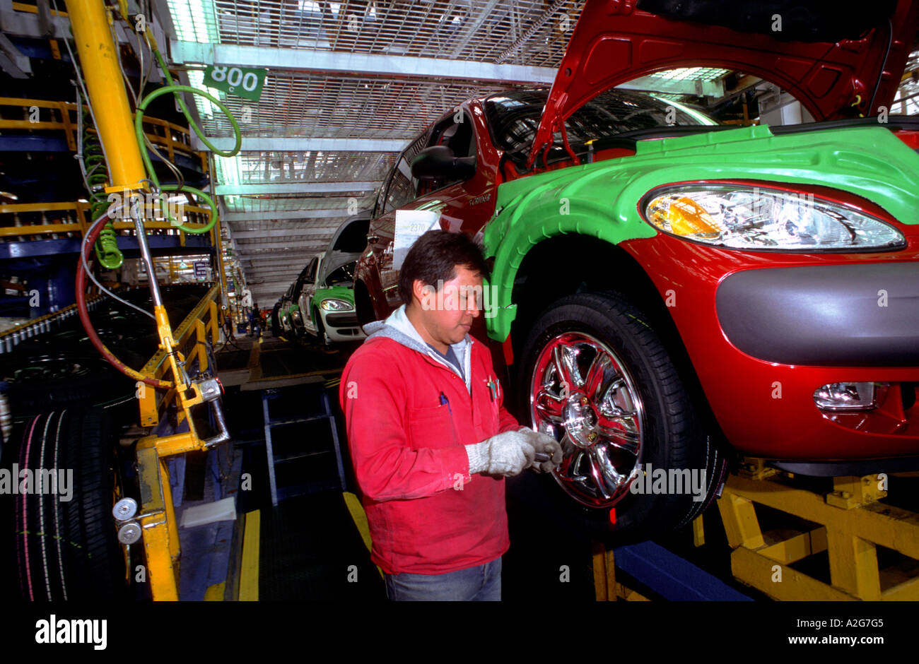 Mexico, Toluca, North America. Assembly line for PT Cruiser at Daimler ...