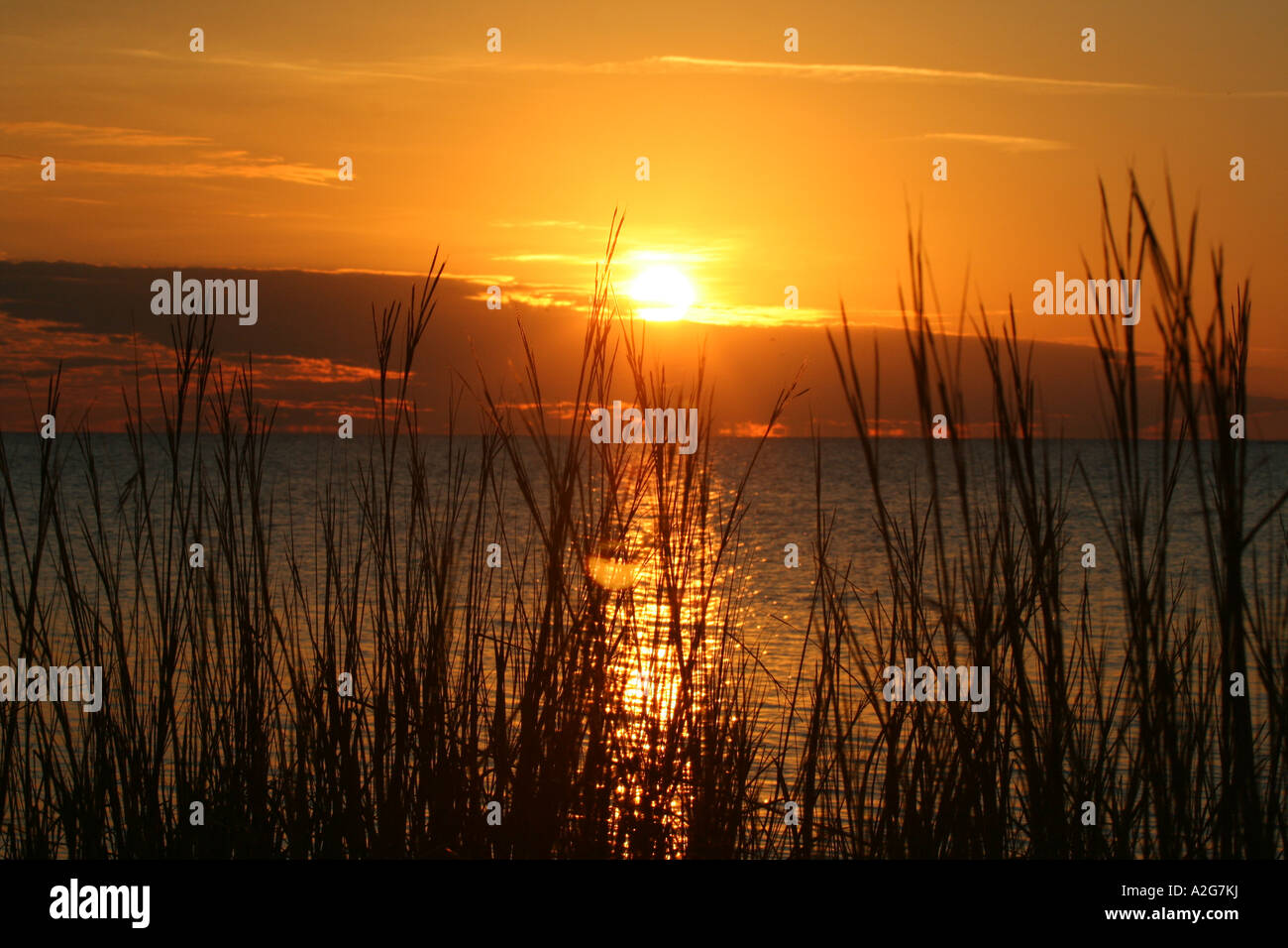 Gulf of Mexico sunset Stock Photo - Alamy