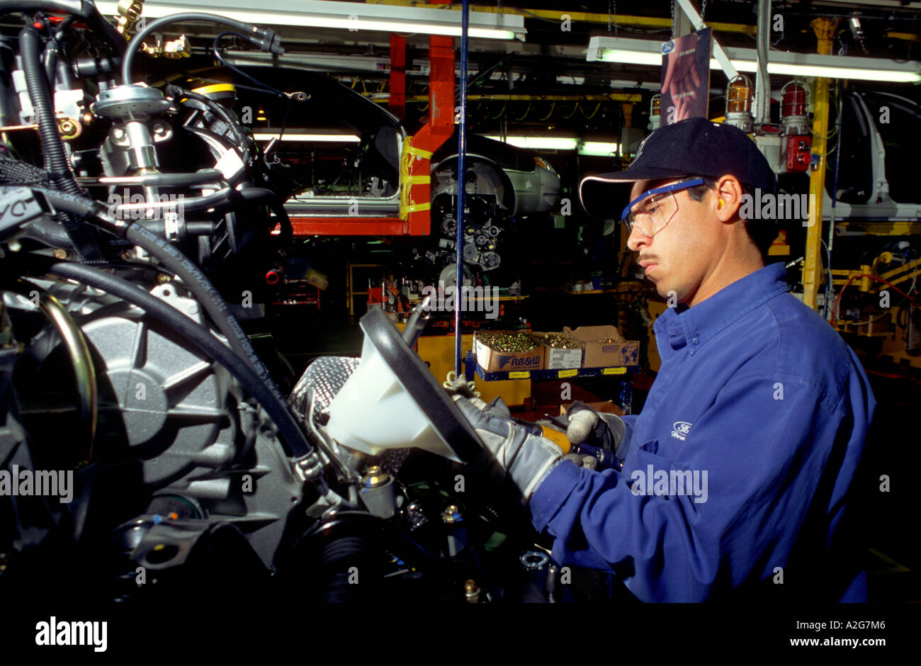 Mexico, Sonora, Hermosillo, North America. Engine assembly at Ford's ...