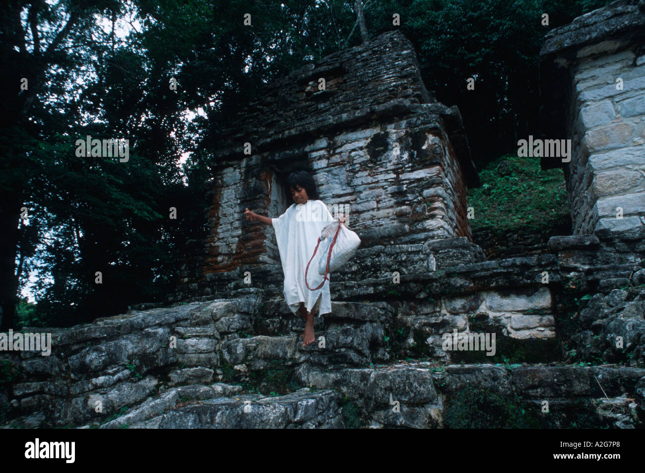 North America, Mexico, Chiapas, Bonampak, Selva Lacandona. Lacandon ...