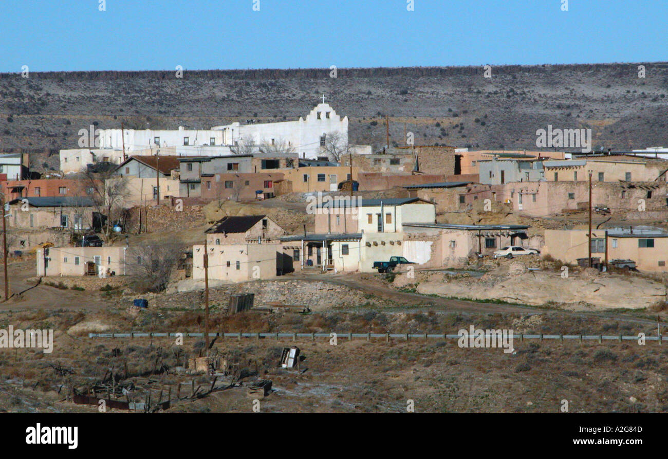 Route 66 and Interstate 40 at the Lacuna Pueblo in New Mexico USA Stock ...