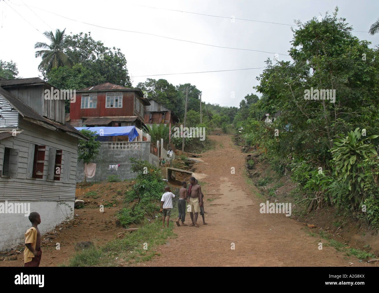 Freetown Sierra Leone Village of Glouchester Stock Photo - Alamy