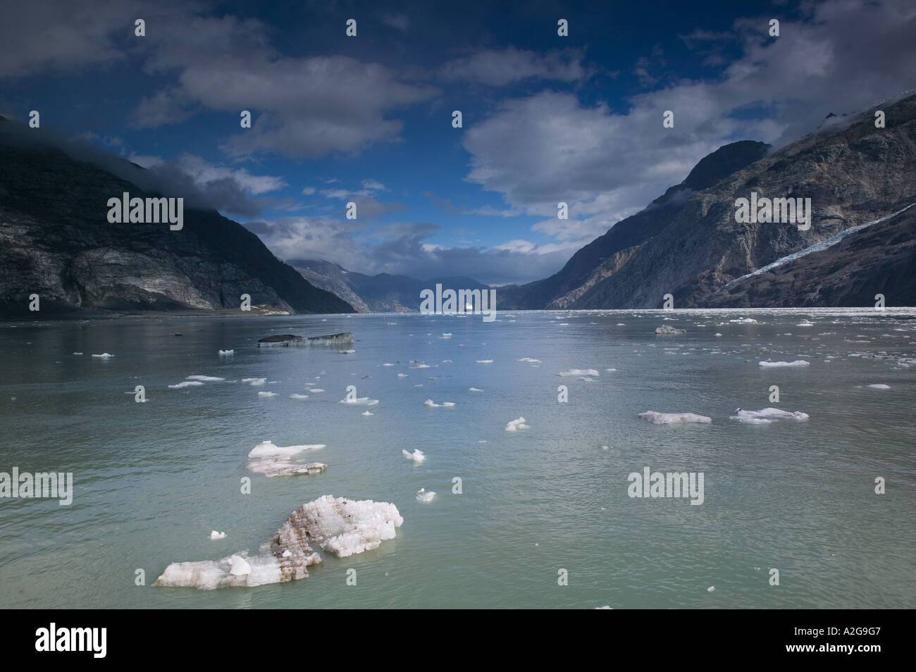 USA, ALASKA, Southeast Alaska, GLACIER BAY NATIONAL PARK: Glacial Ice ...