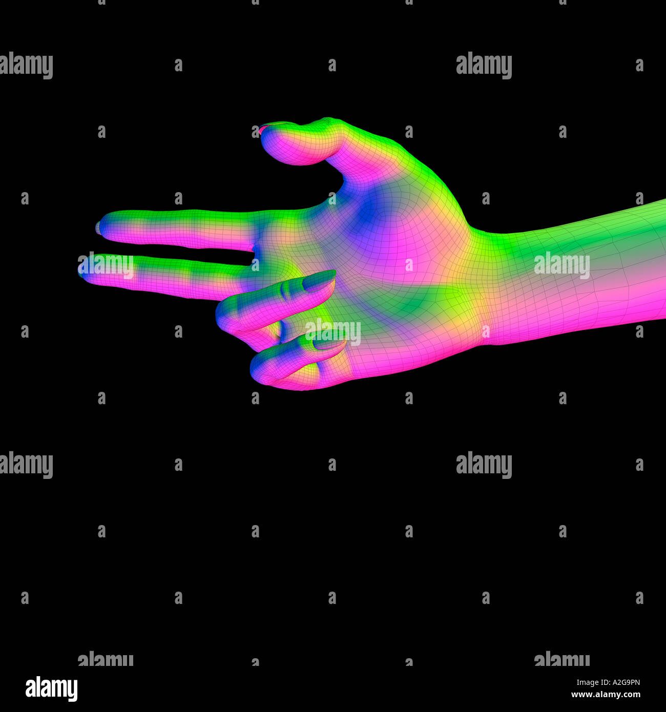 Pointing hand detail illustration hi-res stock photography and images ...