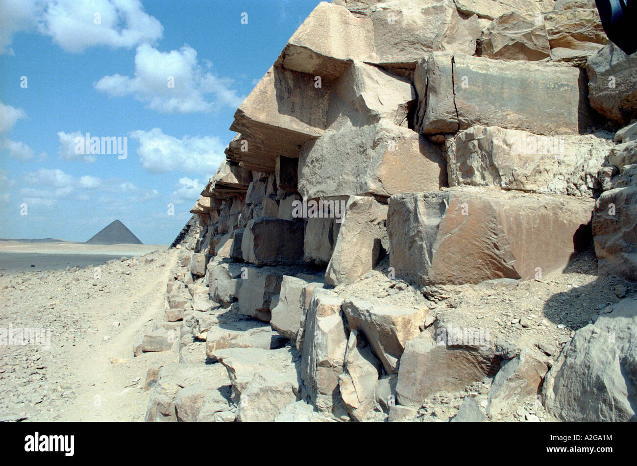 The Bent Pyramid Pharaoh Sneferu at Dahshur Egypt (The South Pyramid ...