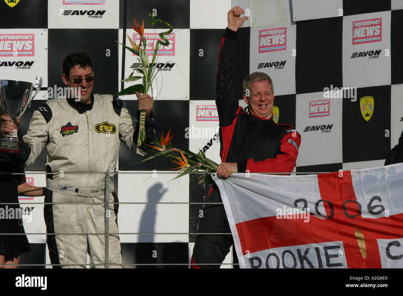 Colin White on the podium Stock Photo - Alamy