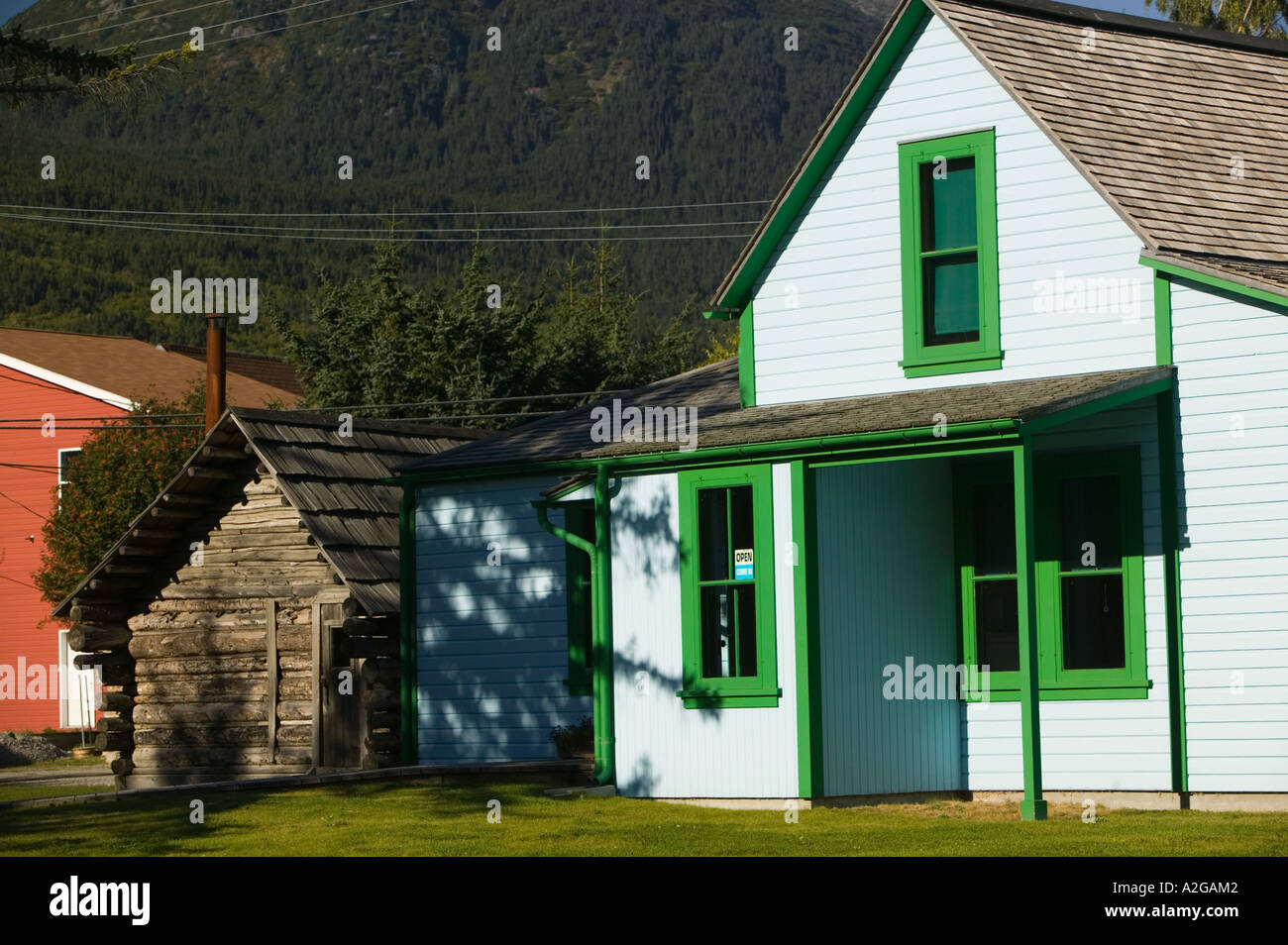USA, ALASKA, Southeast Alaska, SKAGWAY: Moore's Cabin, Early Settler ...