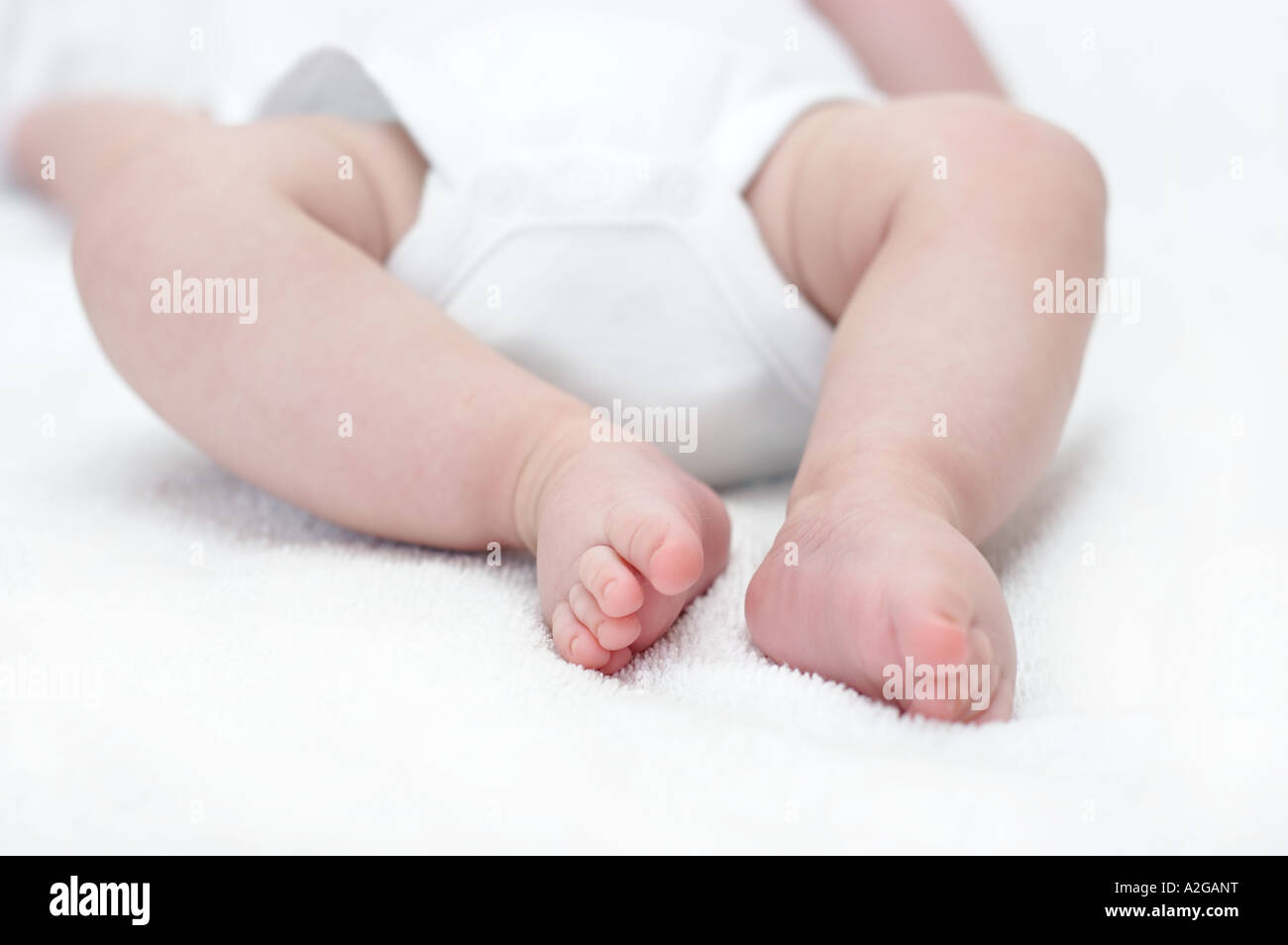 Infant boy s feet Stock Photo - Alamy