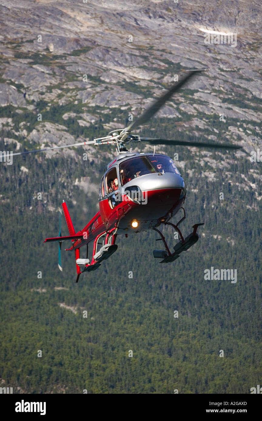 USA, ALASKA, Southeast Alaska, SKAGWAY: Temsco Helicopter taking ...